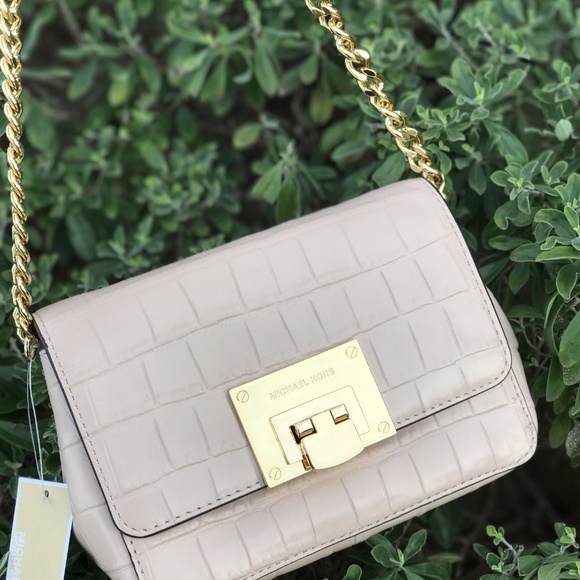 Michael Kors | Bags | Michael Kors Tina Mk Embossed Leather Crossbody ...